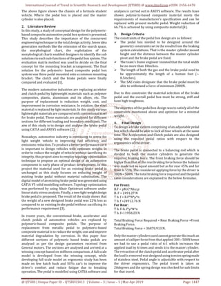 Design and Analysis of Pedal Box with Braking System | PDF