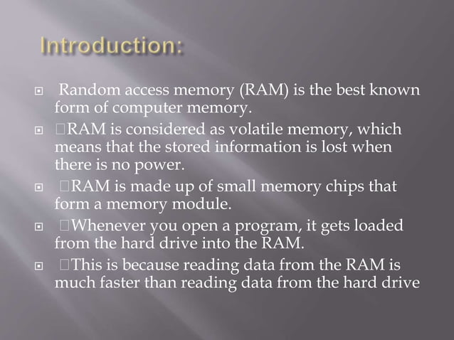 Random Access Memory | PPT