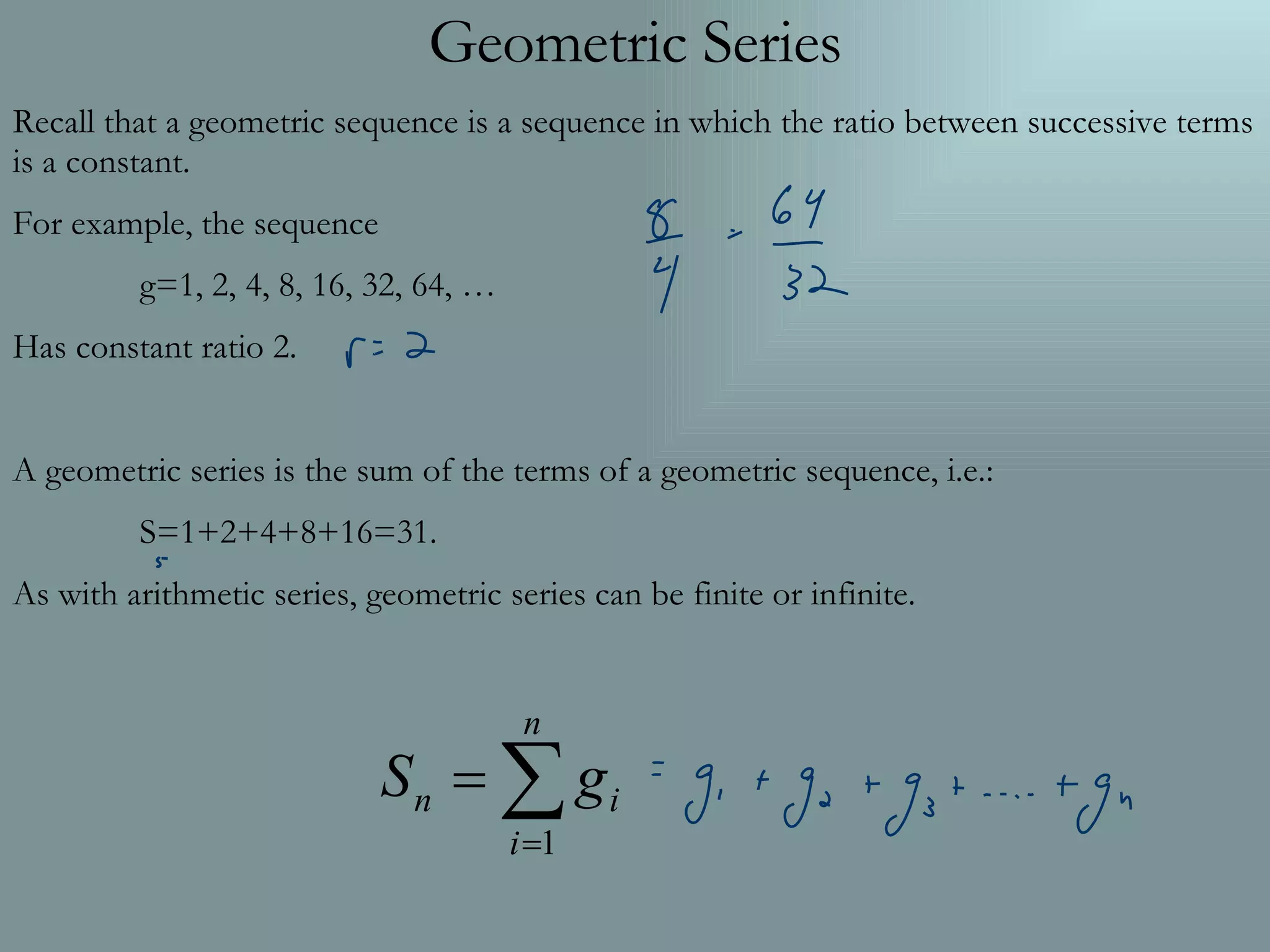 3.11.08 Geometric Series 1 | PPT