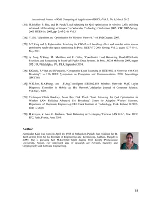 ON THE CELL BREATHING TECHNIQUE TO REDUCE CONGESTION APPLYING BANDWIDTH LIMITATION | PDF