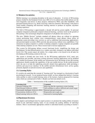 AN ADAPTIVE AND INTELLIGENT TUTOR BY EXPERT SYSTEMS FOR MOBILE DEVICES | PDF