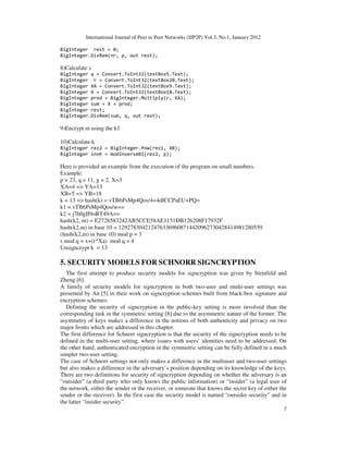 SIGNCRYPTION SCHEME BASED ON SCHNORR DIGITAL SIGNATURE | PDF