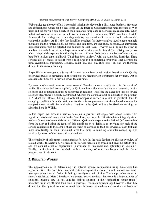 Web Service Selection Based On Ranking Of Qos Using Associative Classification Pdf