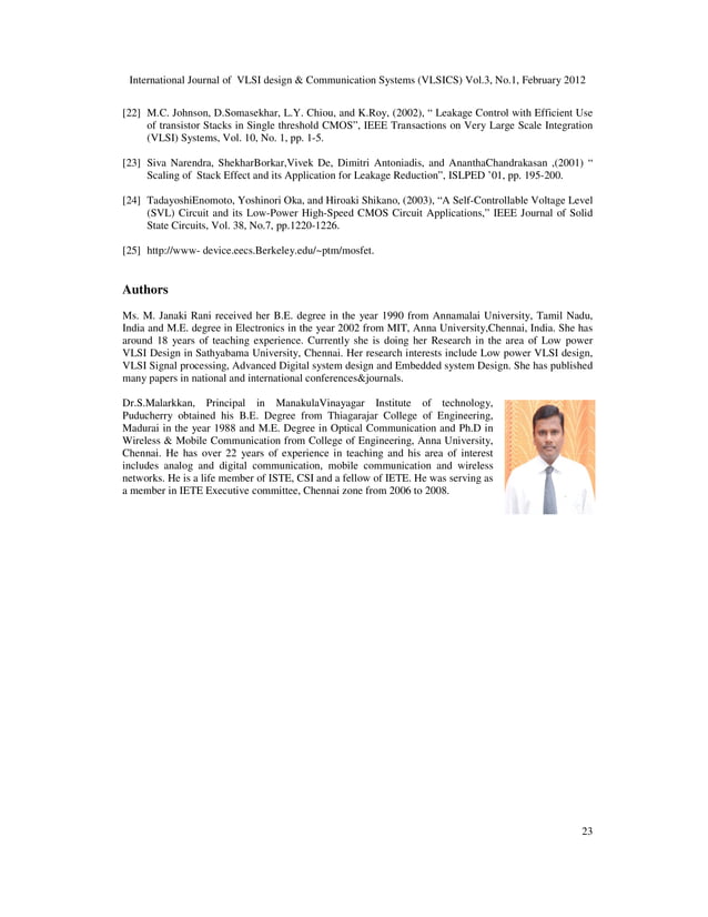 Leakage Power Reduction And Analysis Of Cmos Sequential Circuits Pdf