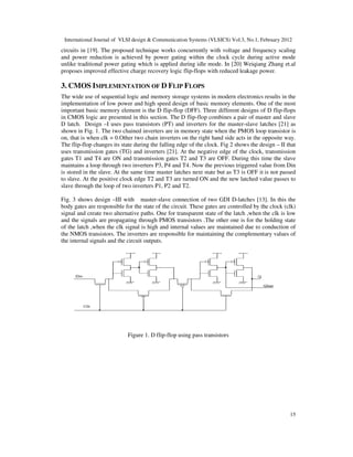 LEAKAGE POWER REDUCTION AND ANALYSIS OF CMOS SEQUENTIAL CIRCUITS | PDF