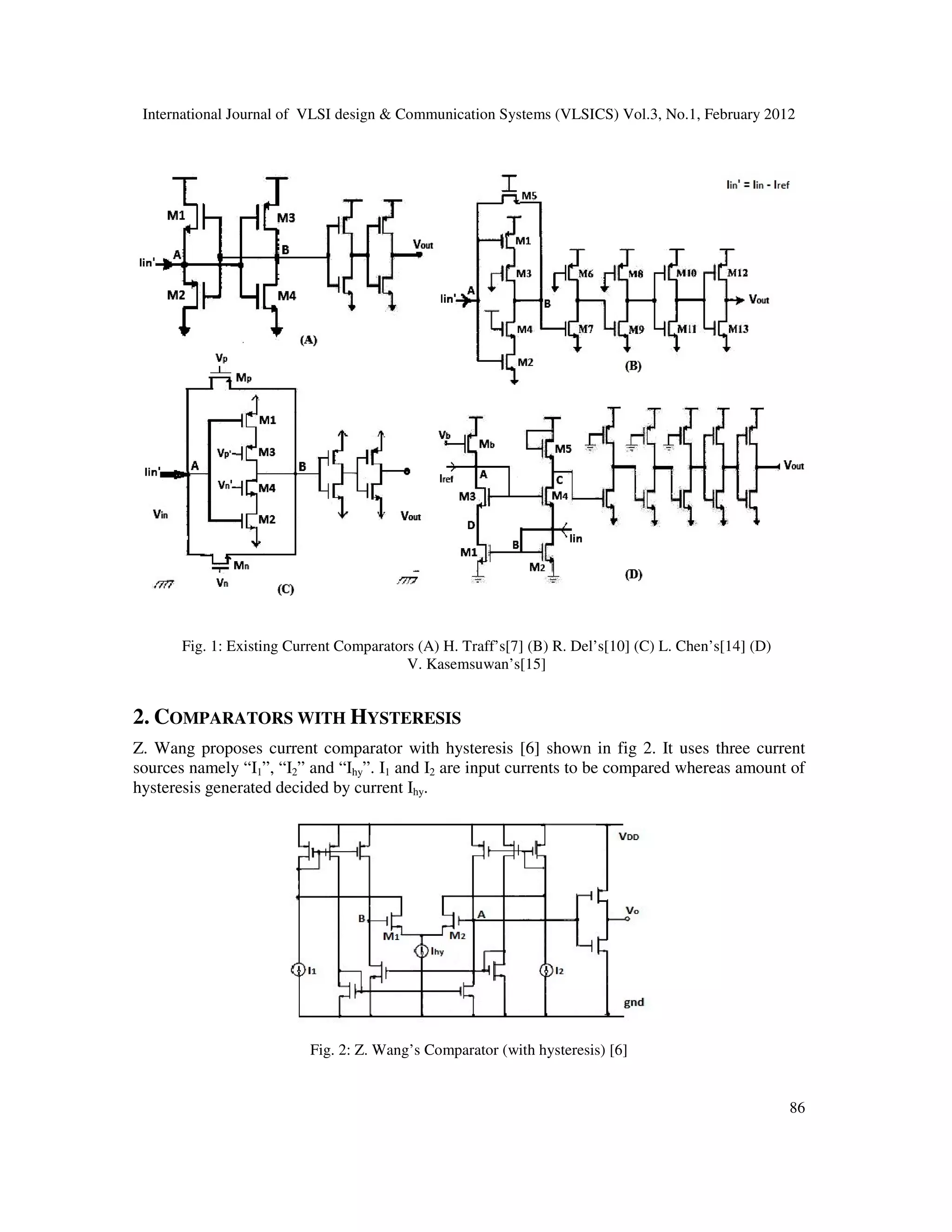 High Speed, Low Power Current Comparators with Hysteresis | PDF
