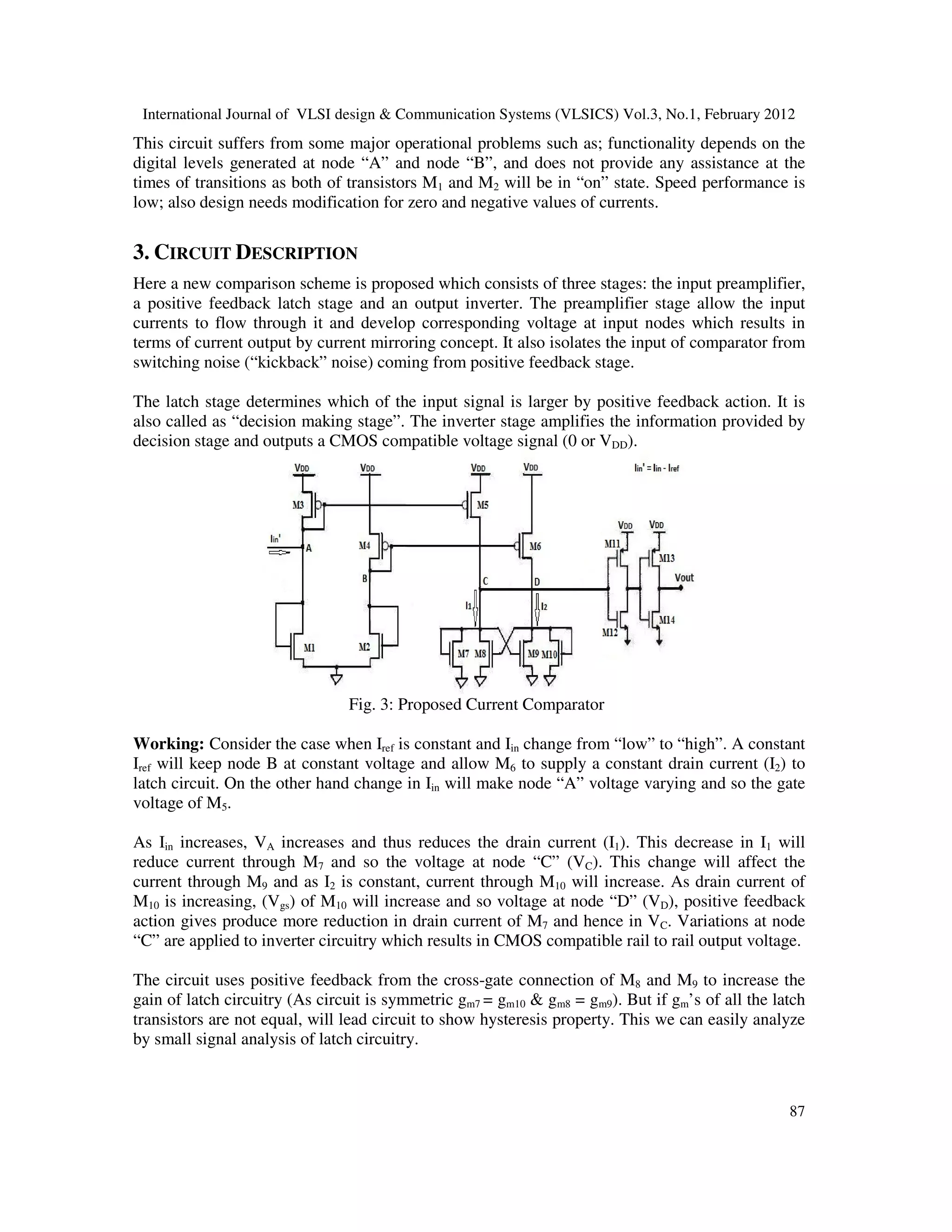 High Speed, Low Power Current Comparators with Hysteresis | PDF