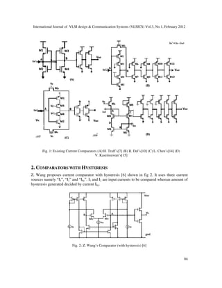 High Speed, Low Power Current Comparators with Hysteresis | PDF