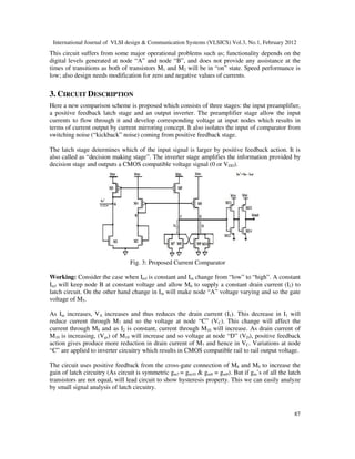 High Speed, Low Power Current Comparators with Hysteresis | PDF
