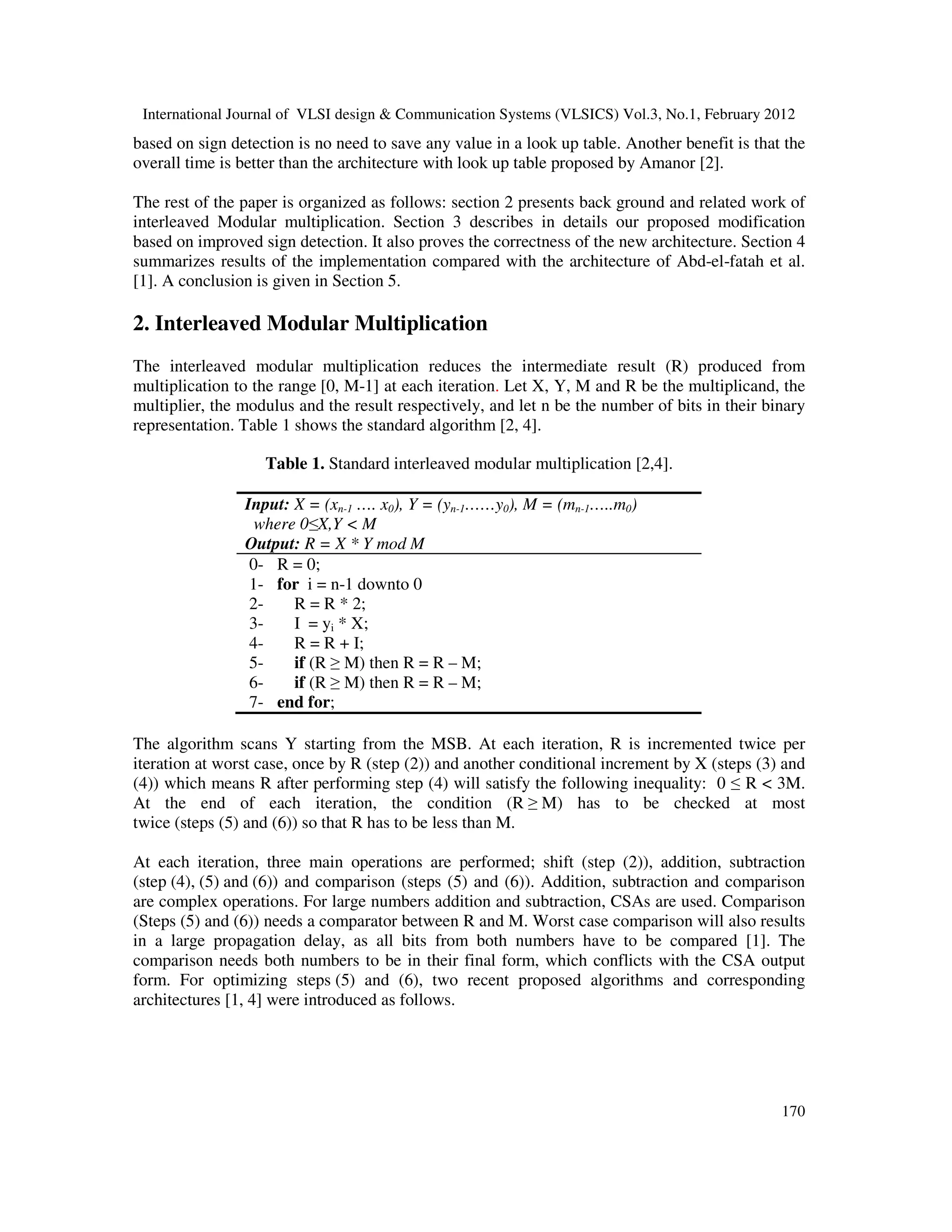 Faster Interleaved Modular Multiplier Based on Sign Detection | PDF | Programming Languages ...