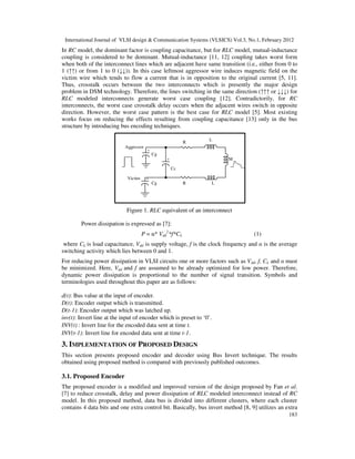 BUS ENCODER FOR CROSSTALK AVOIDANCE IN RLC MODELED | PDF