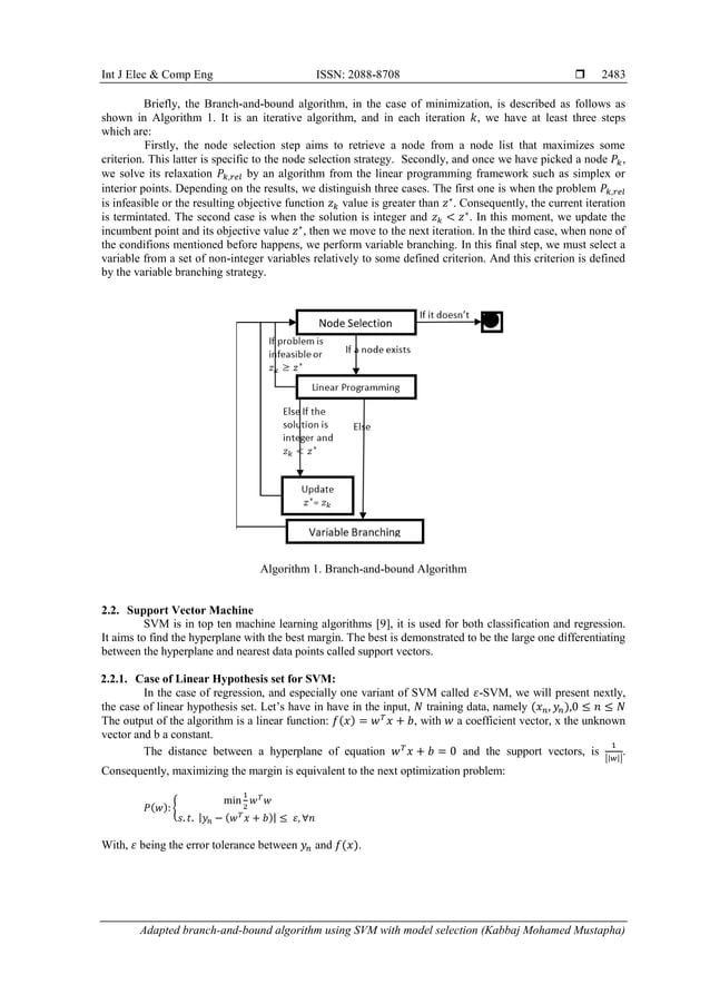 Adapted Branch-and-Bound Algorithm Using SVM With Model Selection | PDF