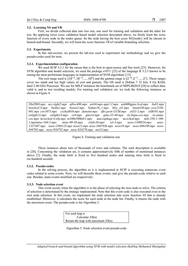Adapted Branch-and-Bound Algorithm Using SVM With Model Selection | PDF