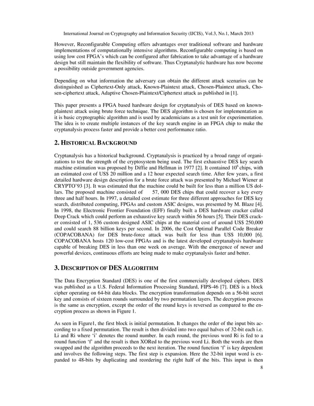Hardware Implementation Of Algorithm For Cryptanalysis Pdf