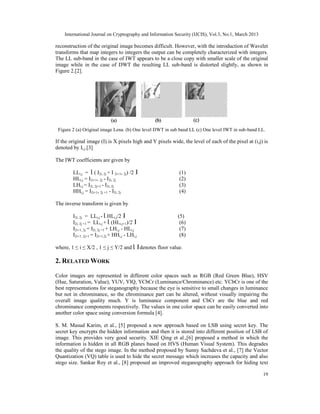 A SECURE COLOR IMAGE STEGANOGRAPHY IN TRANSFORM DOMAIN | PDF
