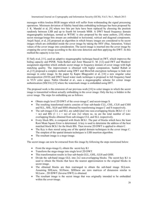 A SECURE COLOR IMAGE STEGANOGRAPHY IN TRANSFORM DOMAIN | PDF