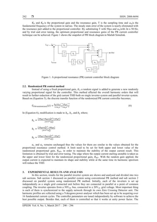 Reduction in Current THD of Grid Parallel Inverters Using Randomized PR Control | PDF