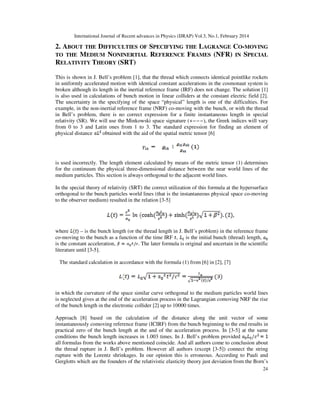 Geometry of Noninertial Bases in Relativistic Mechanics of Continua and Bell's Problem Solution ...