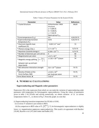 Coexistence of Superconductivity and Itinerant Ferromagnetism in Ucoge | PDF
