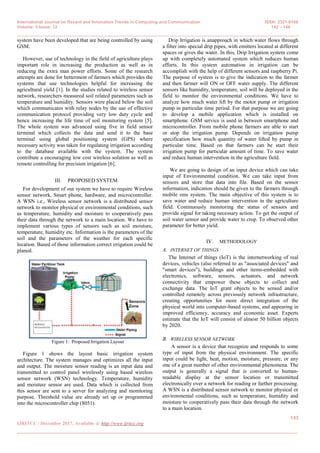Precision Agriculture for Water Management Using IOT | PDF | Agriculture | Industries