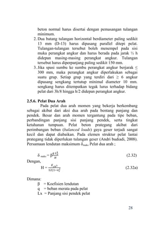 Desain Struktur dan Metode Pelaksanaan Pelat Lantai Beton Prategang ...