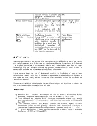 A Literature Survey on Recommendation System Based on Sentimental Analysis | PDF