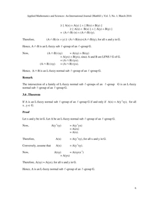 A STUDY ON L-FUZZY NORMAL SUBl -GROUP | PDF