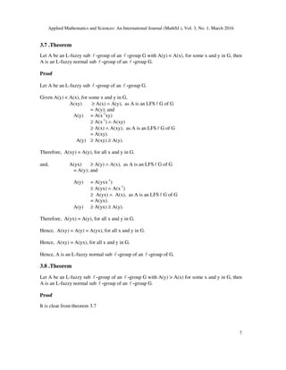 A STUDY ON L-FUZZY NORMAL SUBl -GROUP | PDF