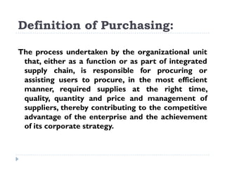 31185020 purchasing-and-vendor-management-lecture-6 | PDF