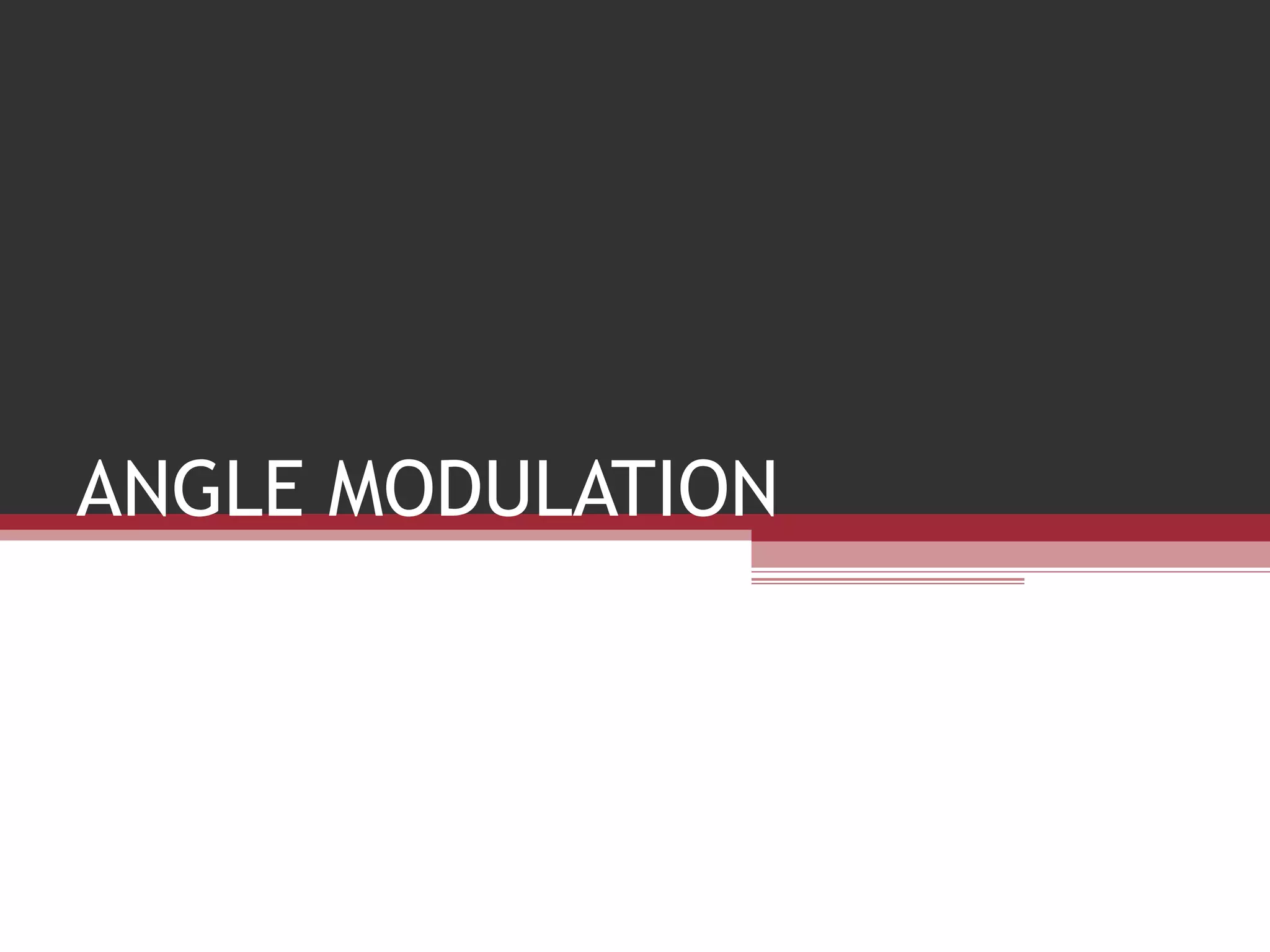 311 angle modulation | PPT
