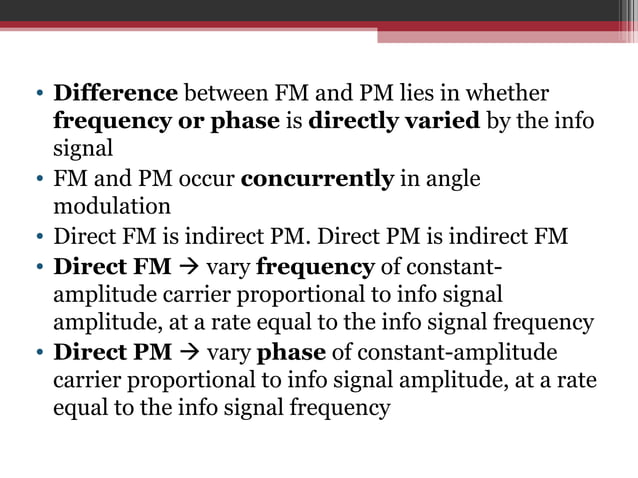 311 angle modulation | PPT