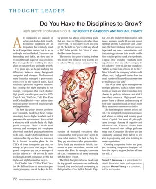 Do You Have The Disciplines to Grow Chief Executive Article | PDF