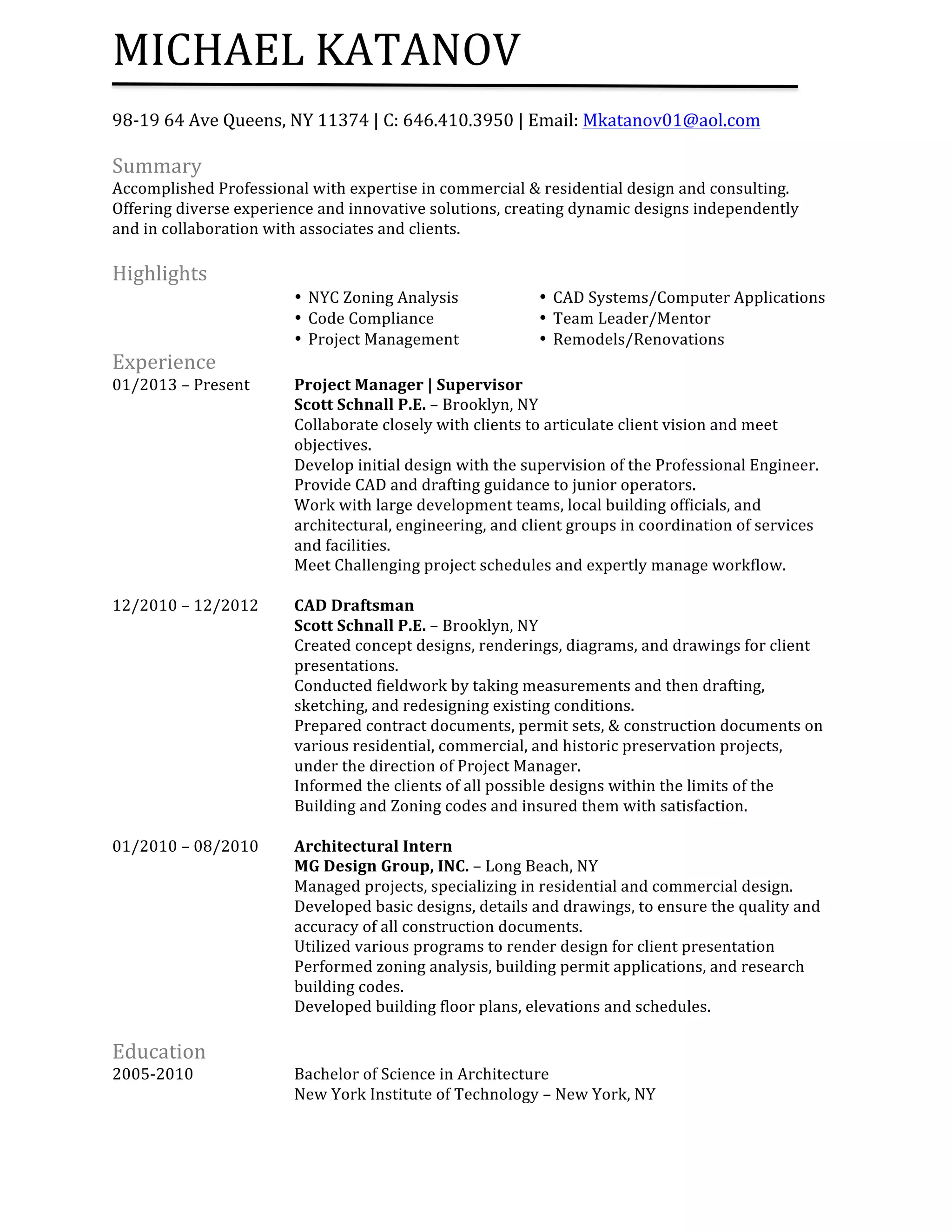katanov resume | PDF