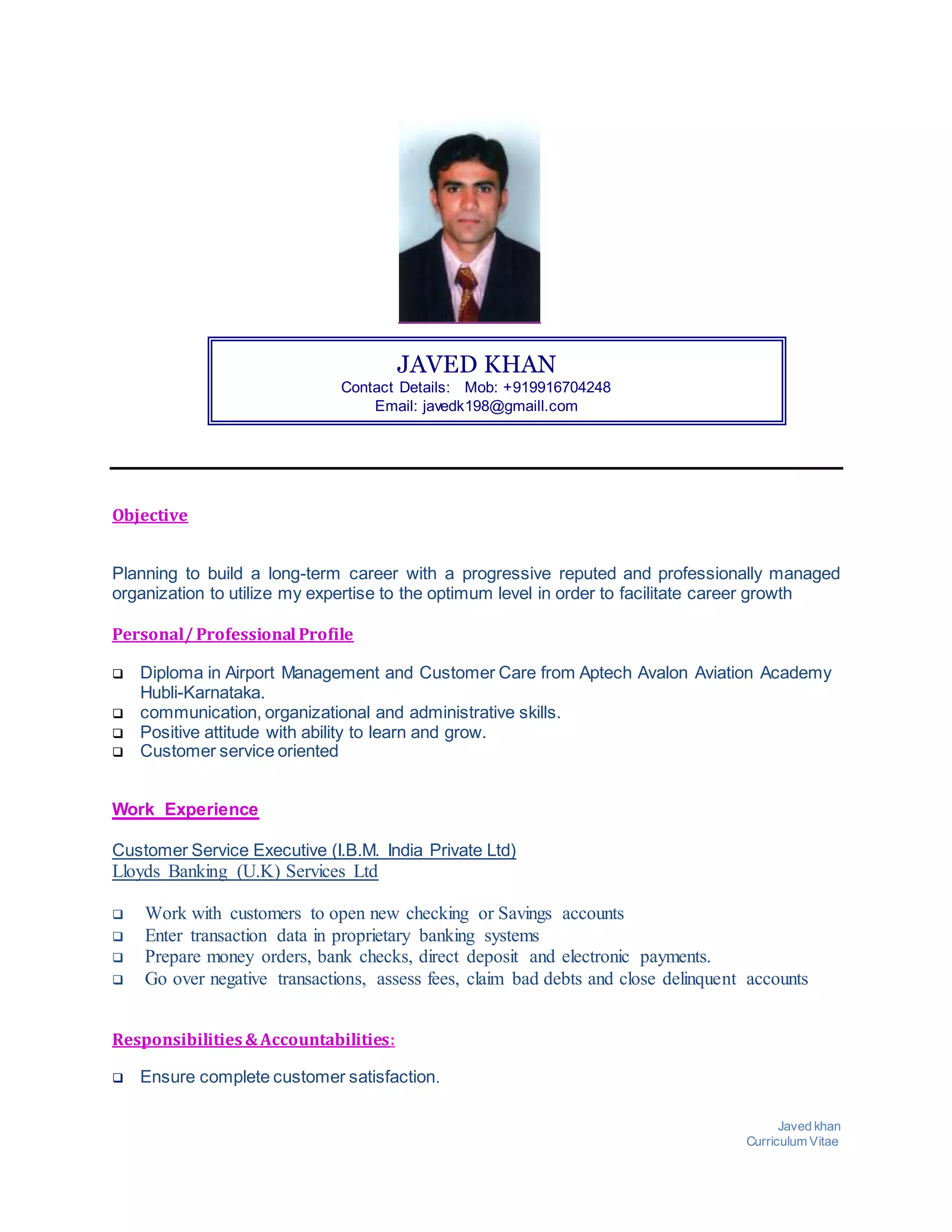 Resume_Javed_khan | DOCX