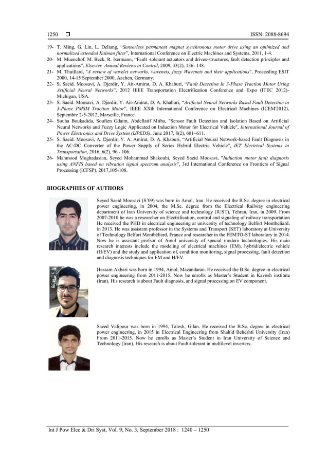 An Open Circuit Fault Detection Method With Wavelet Transform In Igbt