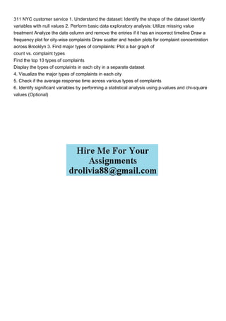 311 NYC customer service 1 Understand the dataset Identify.pdf ...