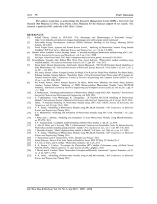Modeling of 185W of mono-crystalline solar panel using MATLAB/Simulink ...