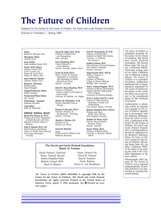 The Future of Children : Packard Fdn. | PDF
