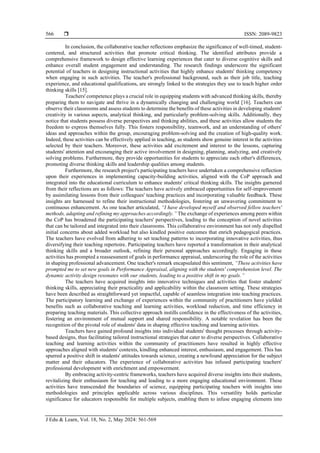 A collaborative professional development and its impact on teachers ...