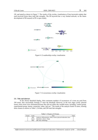 Differentiation instruction publications in physical education: bibliometric analysis of the ...
