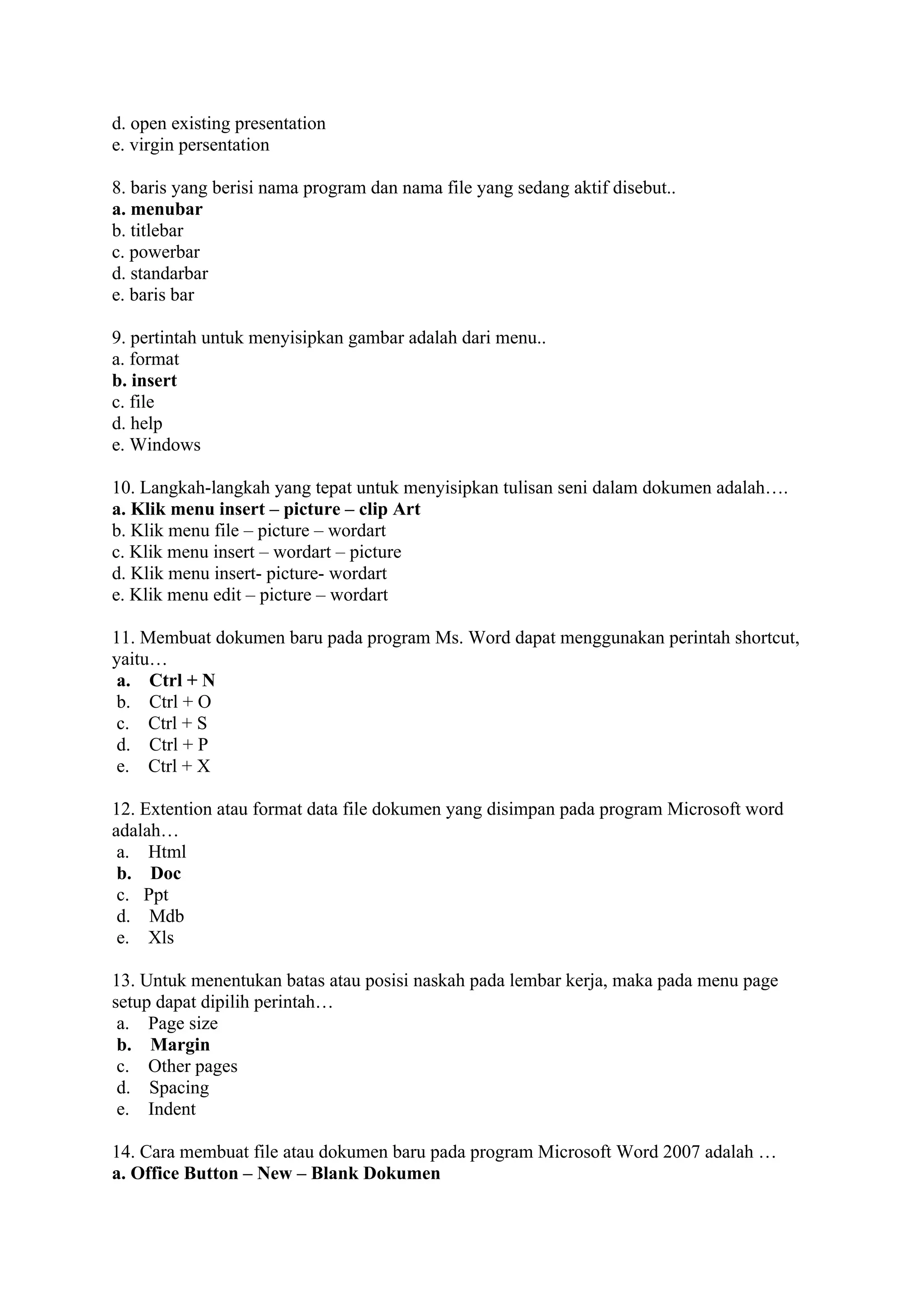Soal dan Jawaban Ms Word -Soal-Dan-Jawaban-Ms-Word.docx