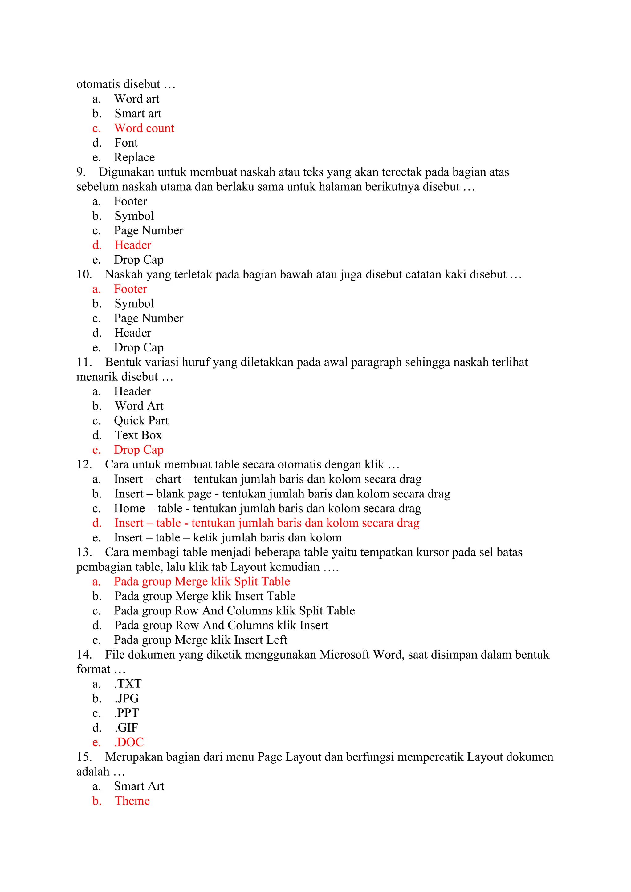 Soal dan Jawaban Ms Word -Soal-Dan-Jawaban-Ms-Word.docx