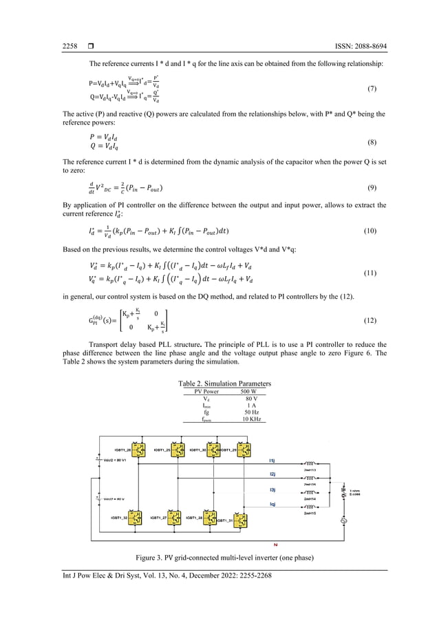 Optimized control of three-phase inverters to minimize total harmonic distortion in a grid ...