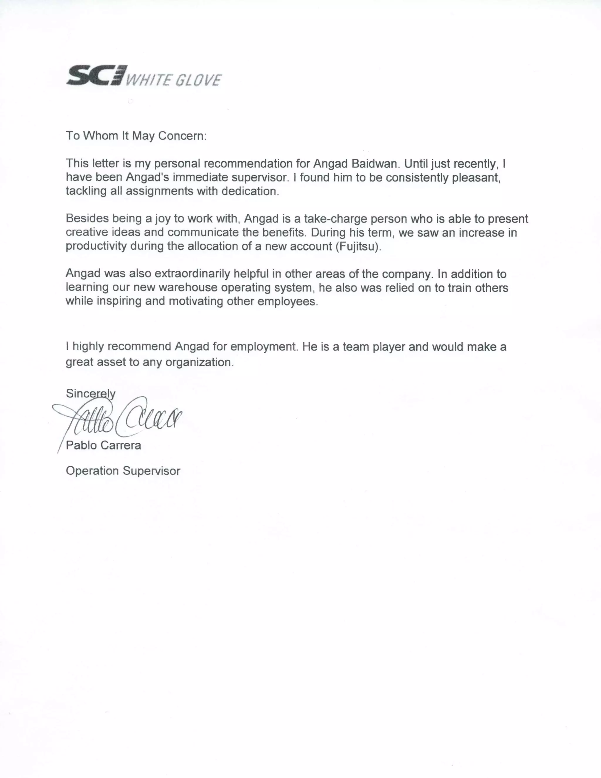 SCI Reference Letter | PDF