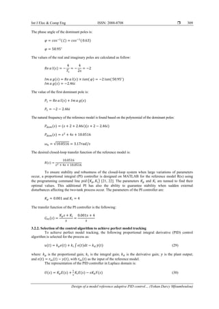 Design of a model reference adaptive PID control algorithm for a tank system | PDF