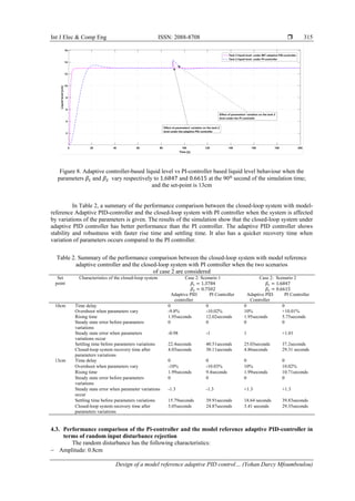Design of a model reference adaptive PID control algorithm for a tank system | PDF
