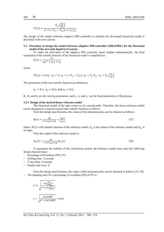 Design of a model reference adaptive PID control algorithm for a tank system | PDF