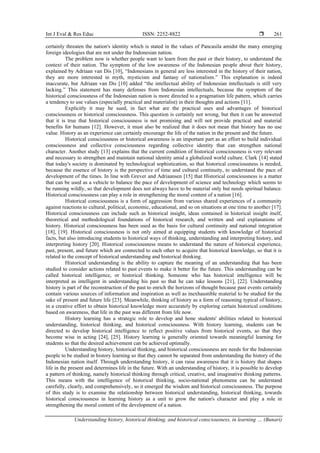 Understanding history, historical thinking, and historical ...