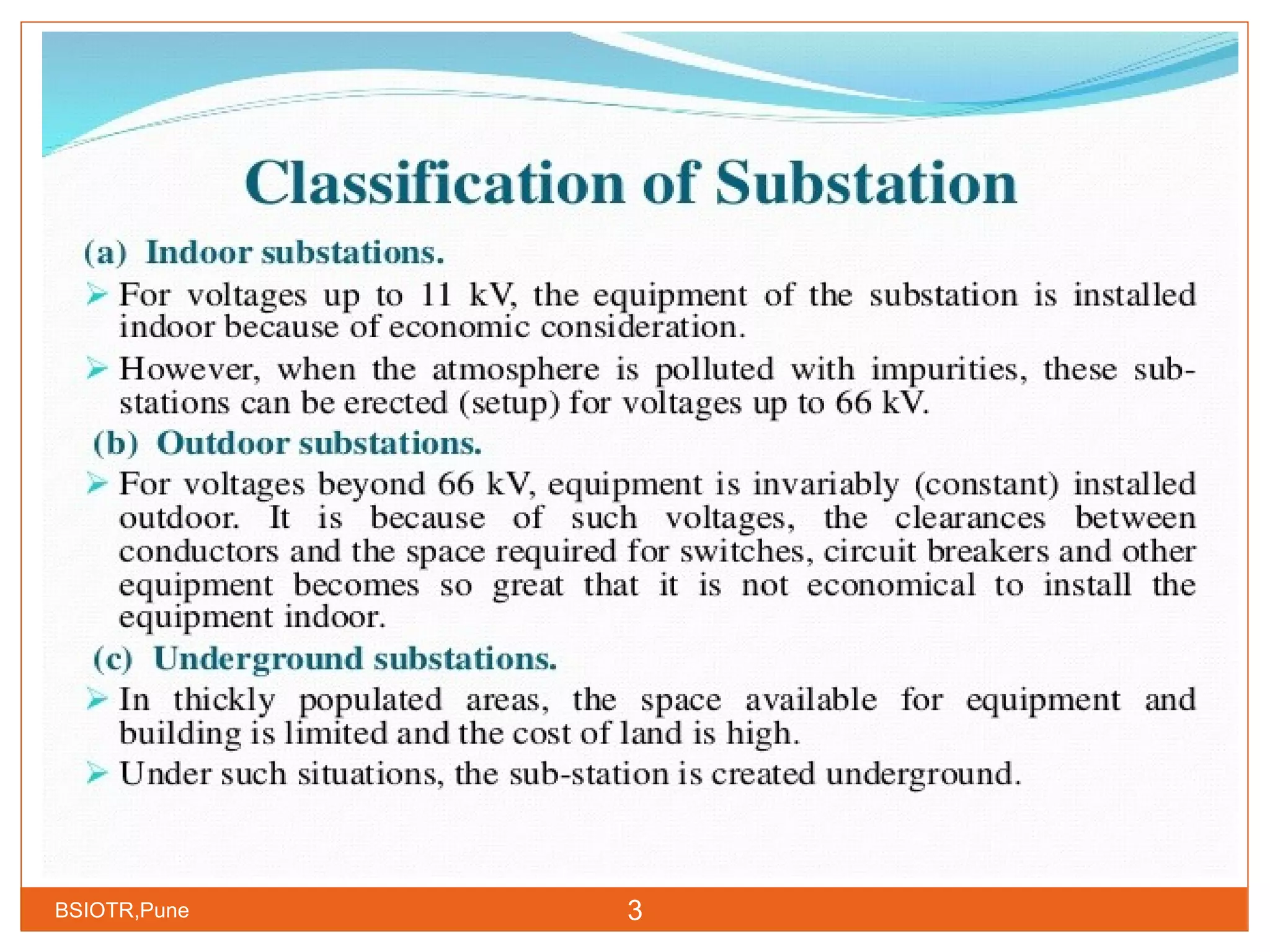 classification of substation & busbar arrangement | PPT