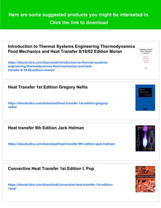 Introduction to Heat Transfer 6ed. Edition Theodore L. Bergman | PDF